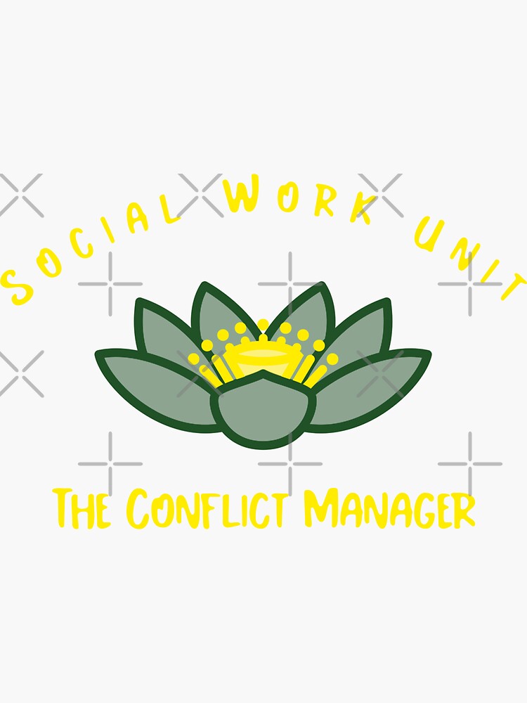 "Social Work Unit The Conflict Manager" Sticker for Sale by ...