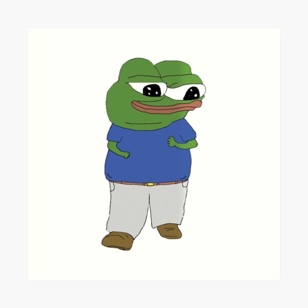 "Happy Walking Pepe the frog helper Apu - Meme" Art Print for Sale by ...