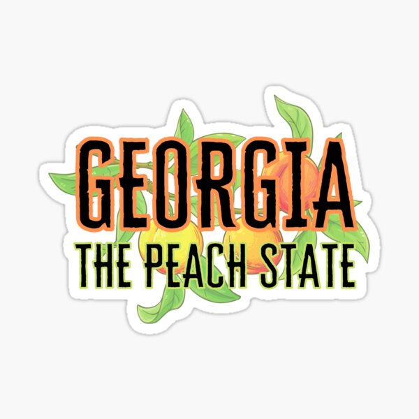 "Georgia | The Peach State | Peaches" Sticker for Sale by State-Pride ...