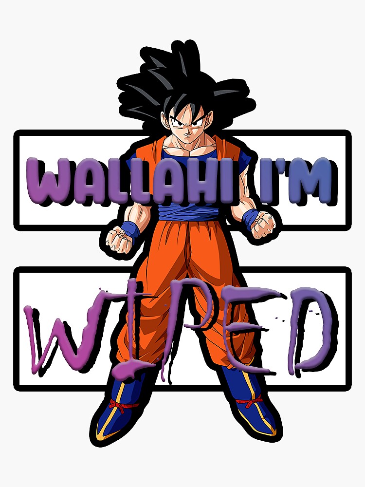 "WALLAHI IM WIPED" Sticker for Sale by Jackari | Redbubble