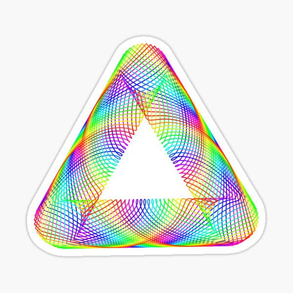 "Colorful Rad Rainbow Gradient Triangle " Sticker for Sale by ...