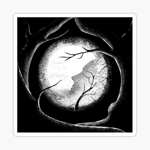 "Sleeping Moon" Sticker for Sale by Dearisto | Redbubble