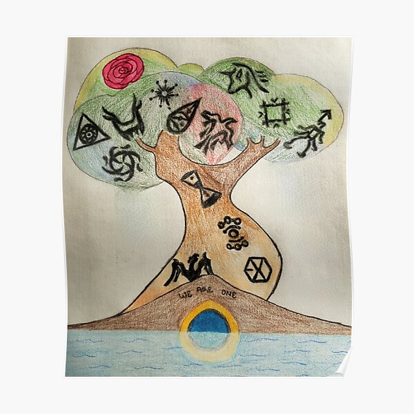 "EXO Tree of Life" Poster for Sale by Rosa0506 | Redbubble