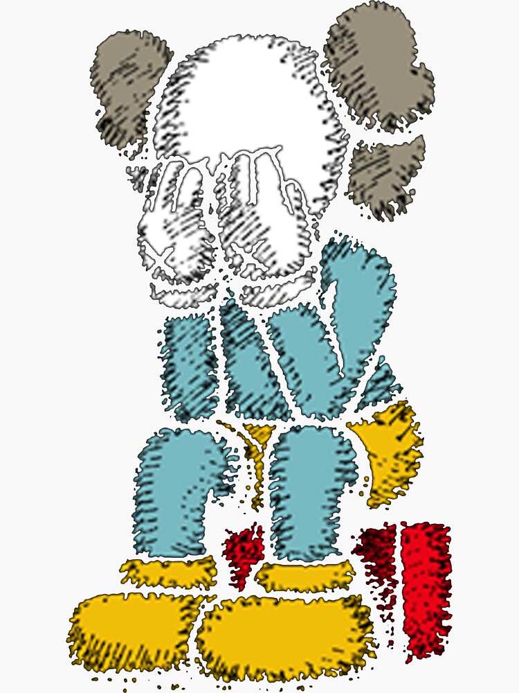 "Best Cool Kaws Design" Sticker for Sale by Byulisa | Redbubble