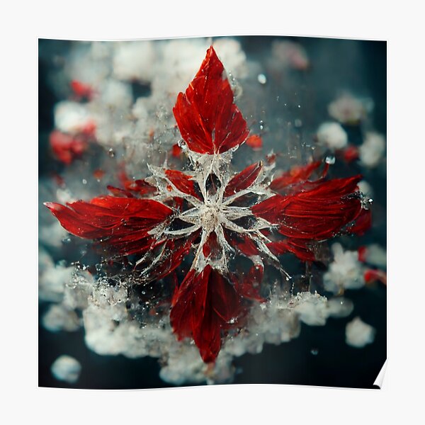 "Snowflake stained with blood!" Poster for Sale by Maniock | Redbubble
