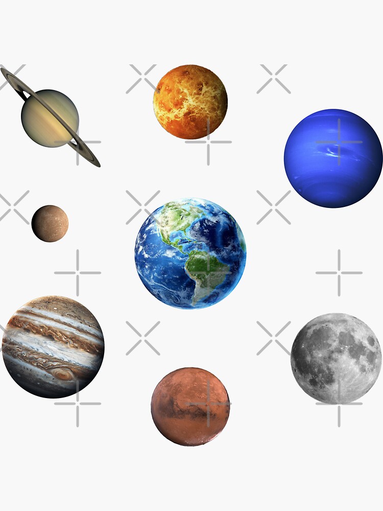 "Planets sticker pack" Sticker for Sale by starseedgems | Redbubble