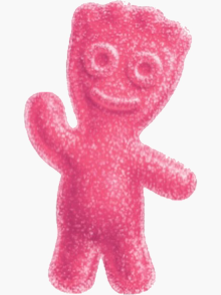 "Pink Sour Patch Kid" Sticker for Sale by Jillyjucie | Redbubble