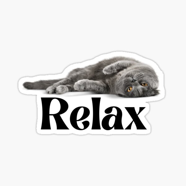 "Relax" Sticker for Sale by Diseno-Devino | Redbubble