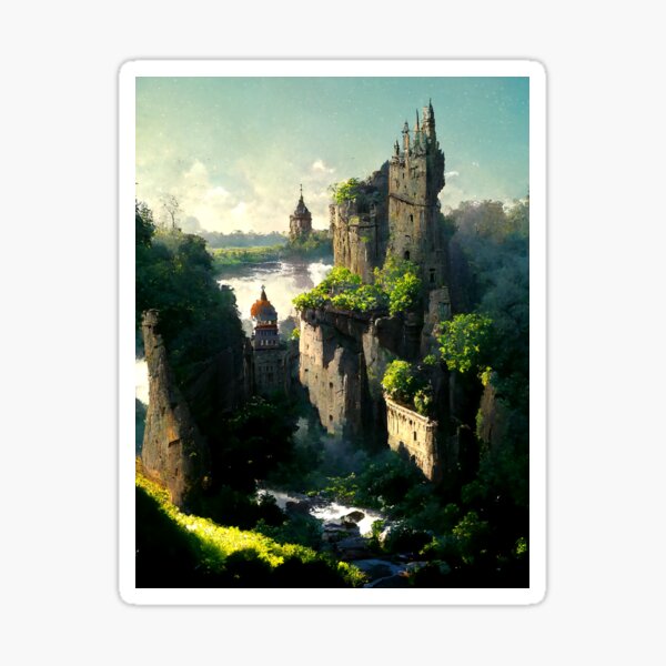 "Medieval Stone Castle" Sticker for Sale by TheHouseMaster | Redbubble