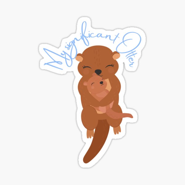 "Significant Otters" Sticker for Sale by Vixdgt | Redbubble