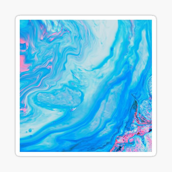 "Blue Tides | Trippy Liquid Art | Trippy Art | Stoked Up Art" Sticker ...