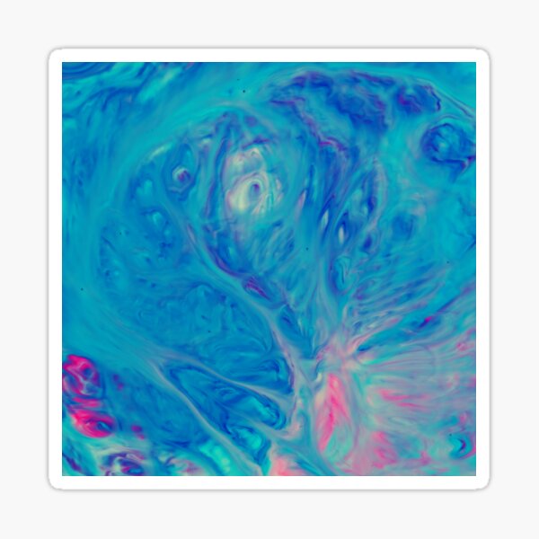 "Blue Tides | Trippy Liquid Art | Trippy Art | Stoked Up Art" Sticker ...