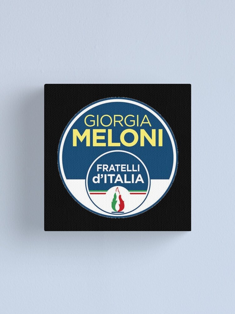 "Giorgia Meloni Fratelli DItalia Logo Italia Meloni" Canvas Print for ...