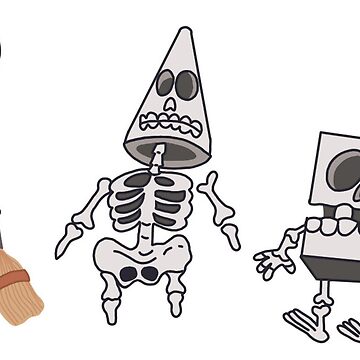 "Spongebob, Patrick, and Squidward Skeletons " Sticker for Sale by ...