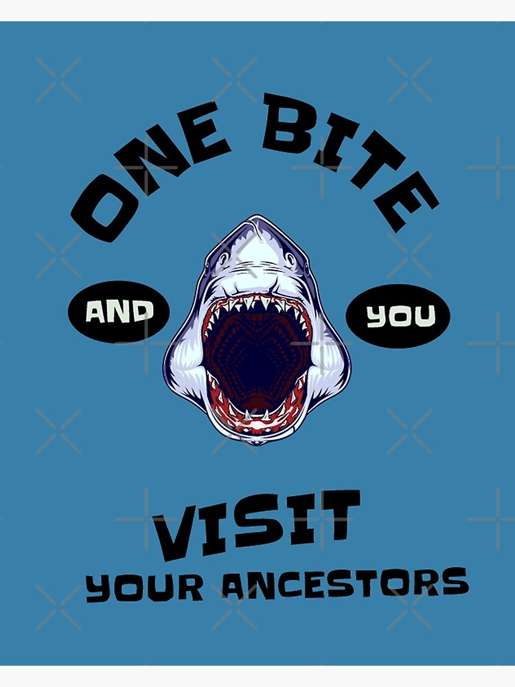 "Shark A Bite" Poster for Sale by Laragon11 | Redbubble