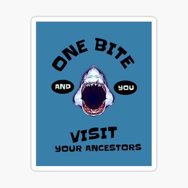 "Shark A Bite" Sticker for Sale by Laragon11 | Redbubble