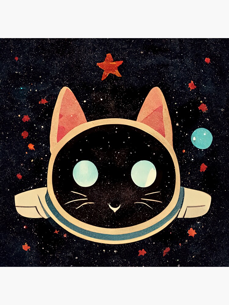 "astro cat" Sticker for Sale by Chillapy | Redbubble
