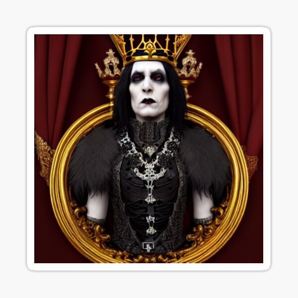 "Whispering Royals AI "Royal Goth King"" Sticker for Sale by ...