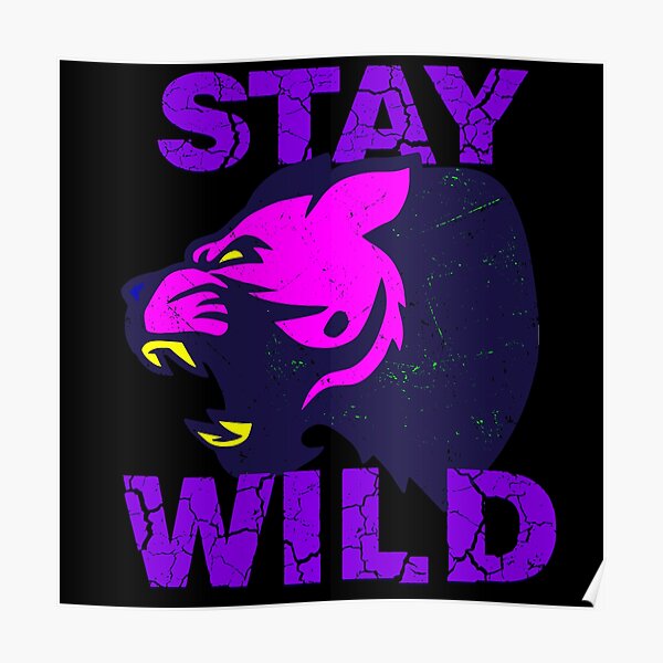 "Stay Wild Club Ben Azelart Merch - angry wolf - energetic pink color ...