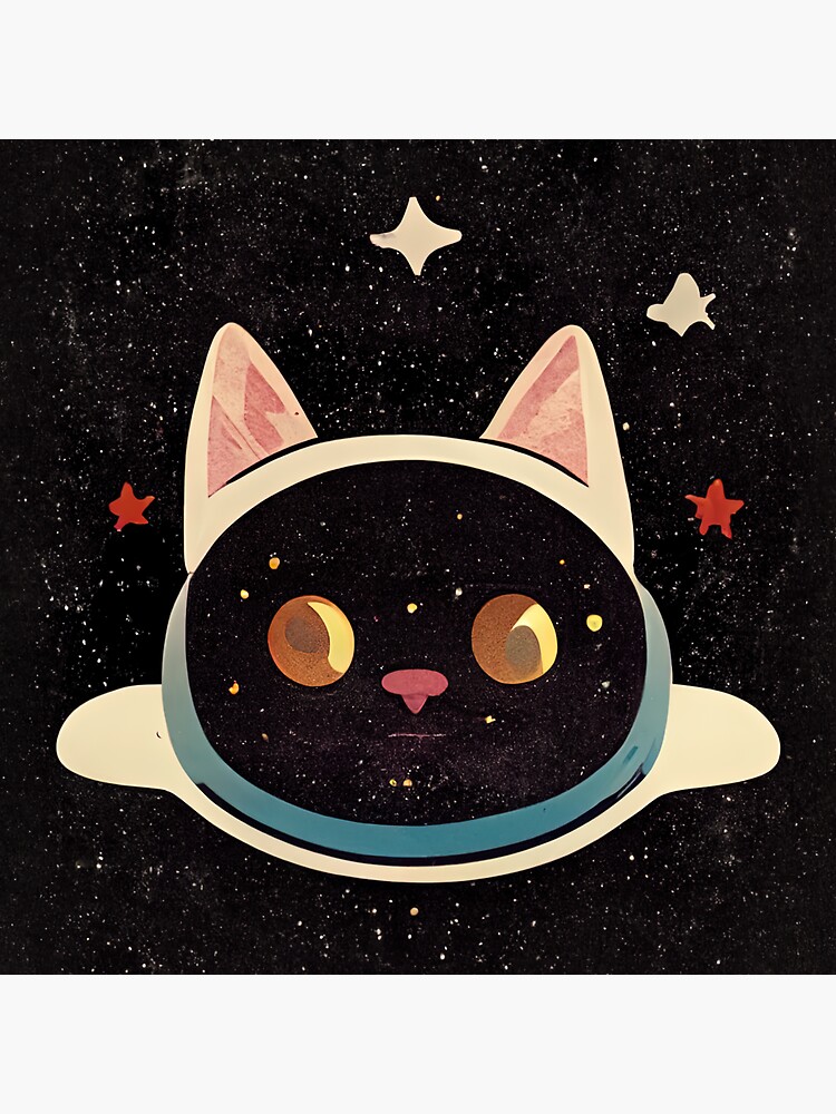 "astro cat" Sticker for Sale by Chillapy | Redbubble