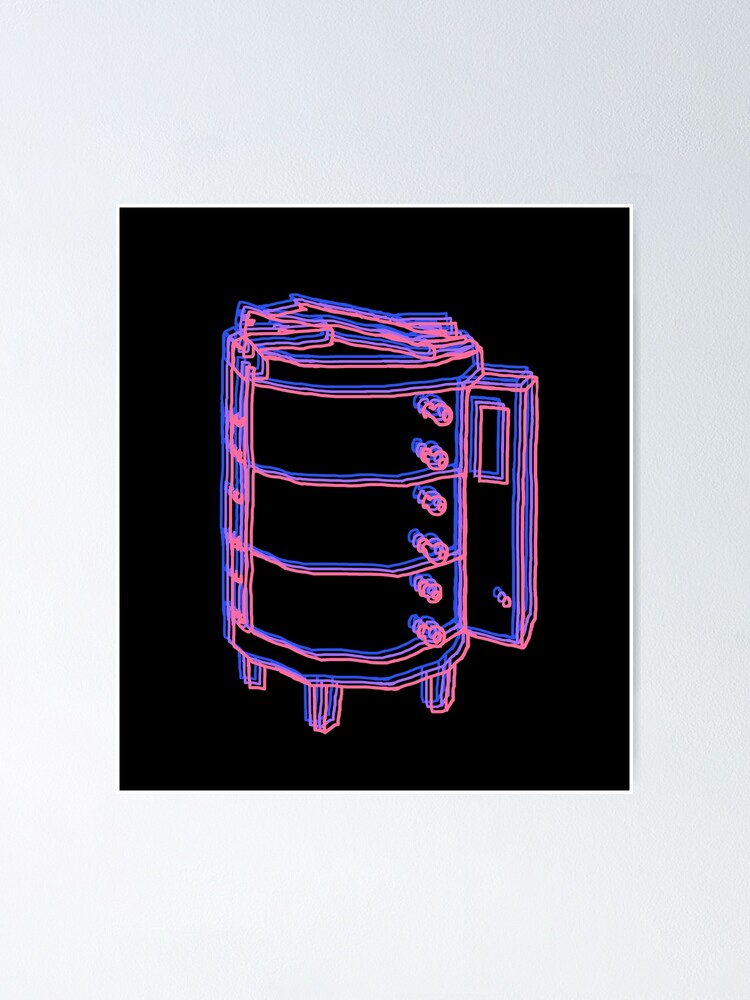 Electric Kiln Glowing Outline Drawing Poster For Sale By Ceramicshirts Redbubble