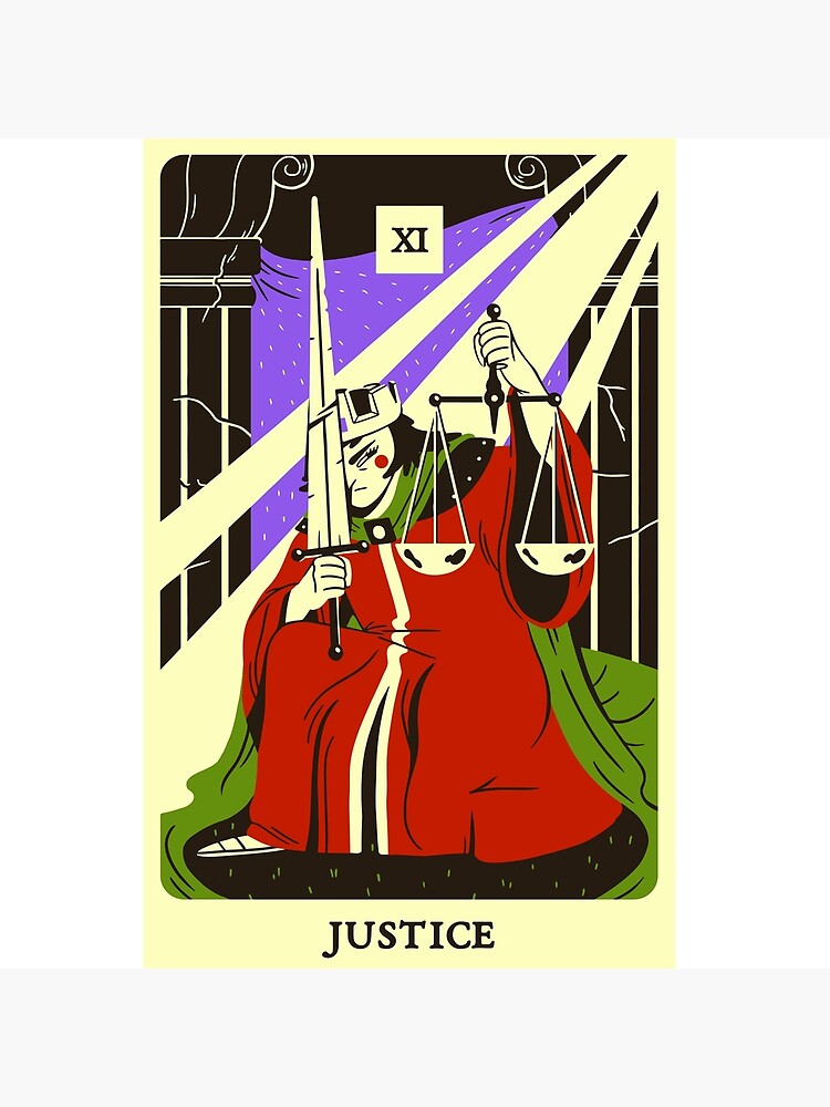 "Justice tarot card" Poster for Sale by melgui | Redbubble