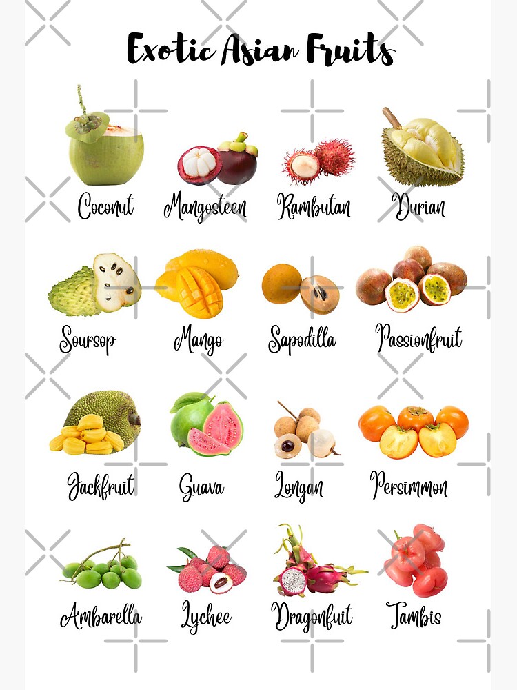 "Exotic Asian Fruits Photographed Images" Art Board Print for Sale by ...