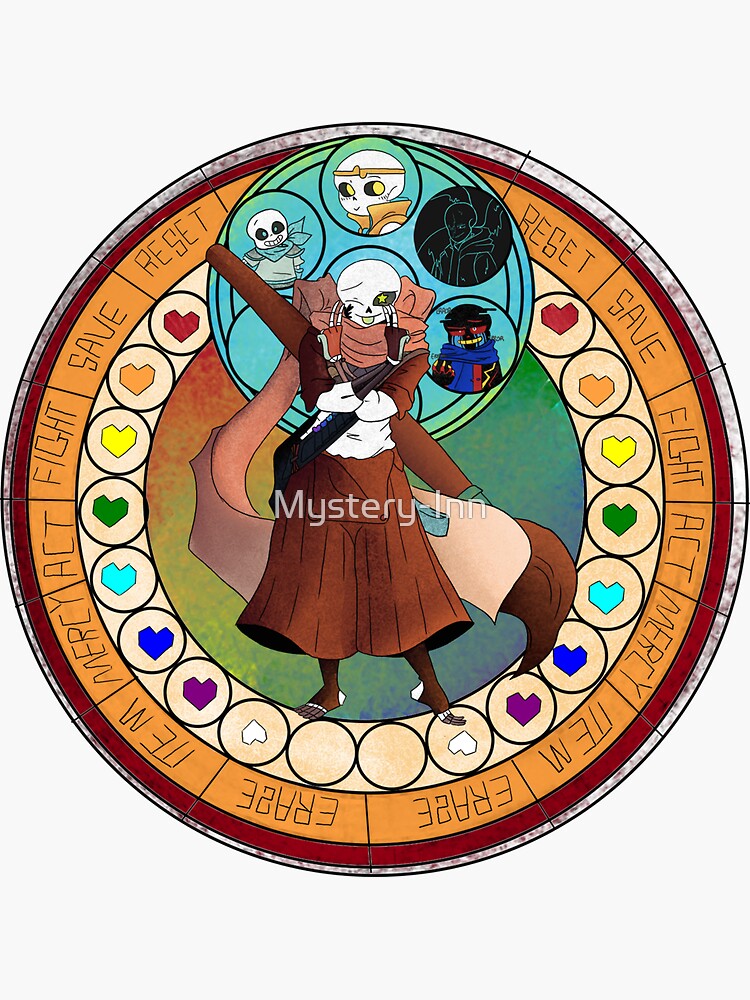 "Inktale Sans (Undertale Au) " Sticker for Sale by Mystery-Inn | Redbubble