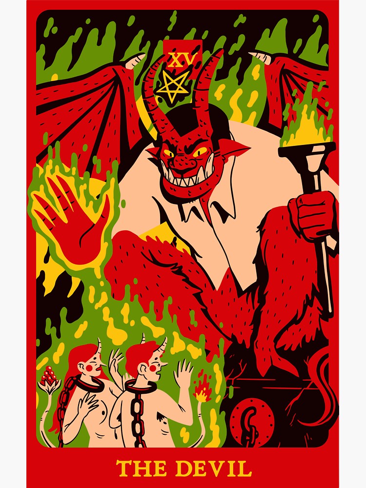 "The devil card" Sticker for Sale by melgui | Redbubble