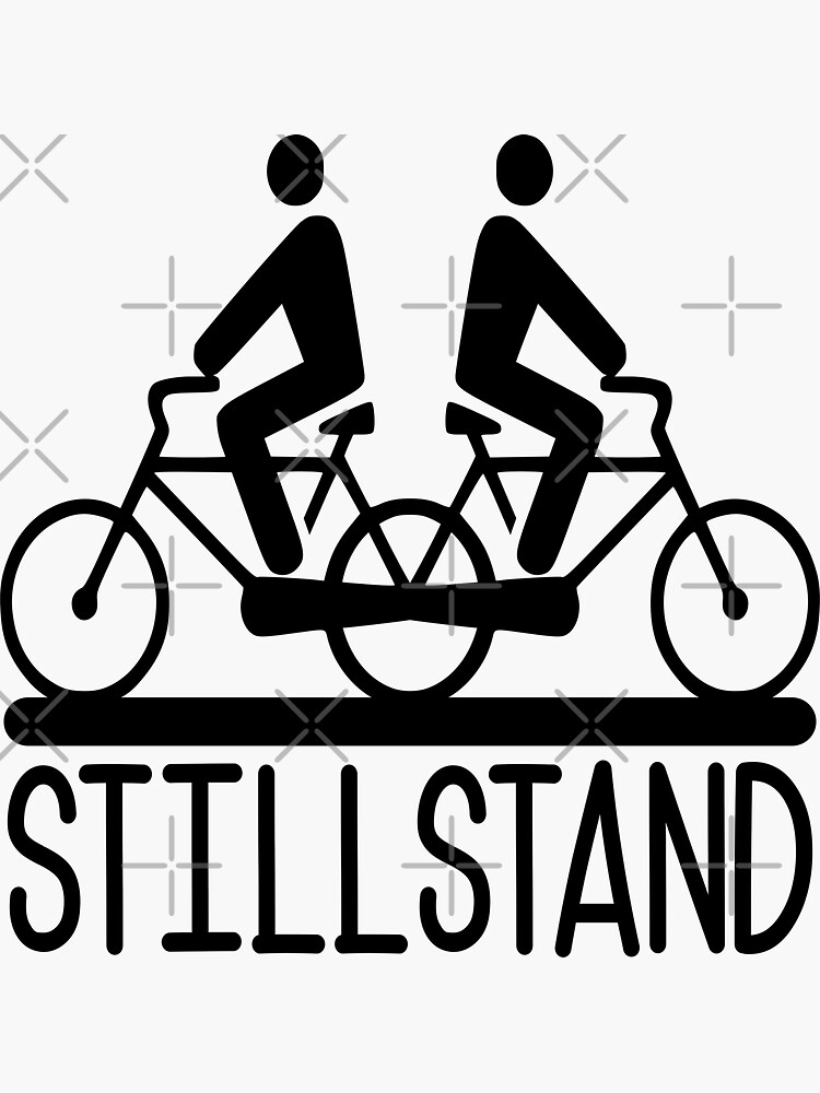 "CYCLING STANDSTILL" Sticker for Sale by minimalartstory | Redbubble