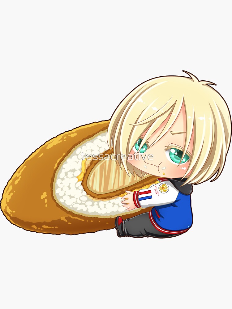 "Pirozhkis Yurio Yuri on Ice Chibi" Sticker by tessacreative | Redbubble