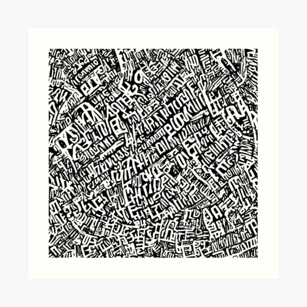 "Typo, typography abstract letters and graphic symbols pattern texture ...