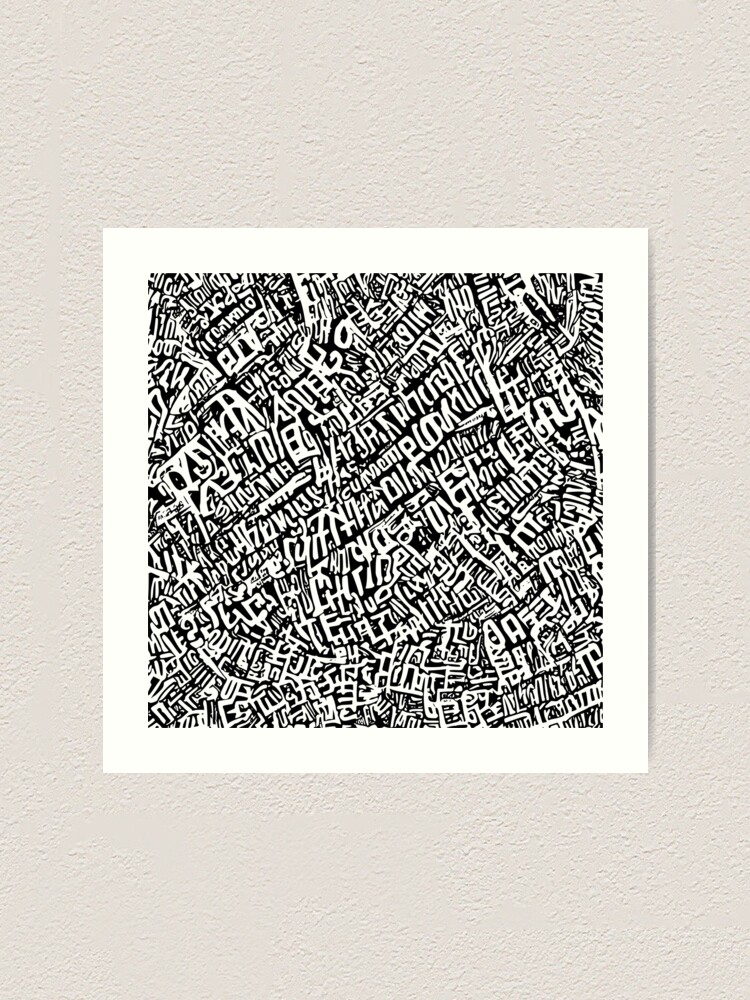 "Typo, typography abstract letters and graphic symbols pattern texture ...