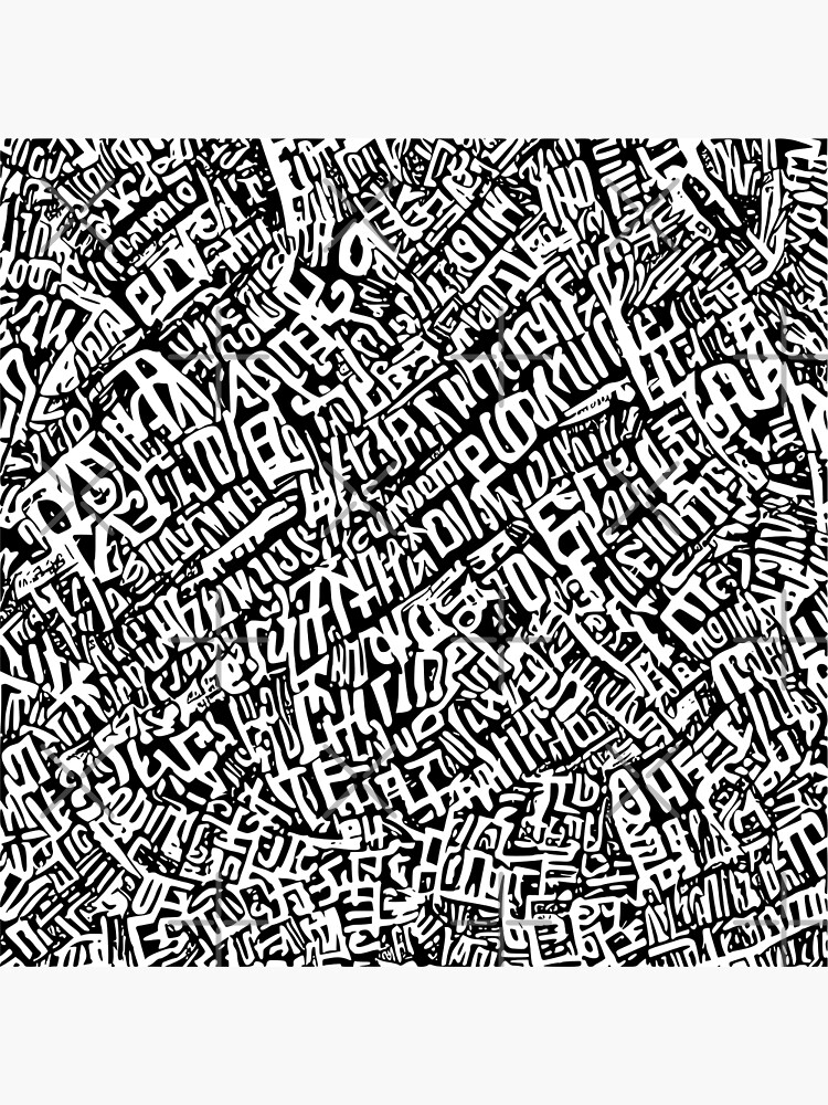 "Typo, typography abstract letters and graphic symbols pattern texture ...