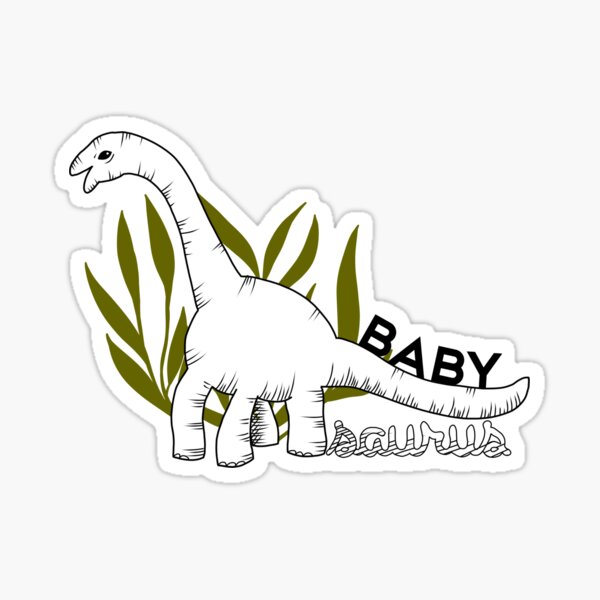 "Babysaurus in the wild" Sticker for Sale by EllilaDesigns | Redbubble