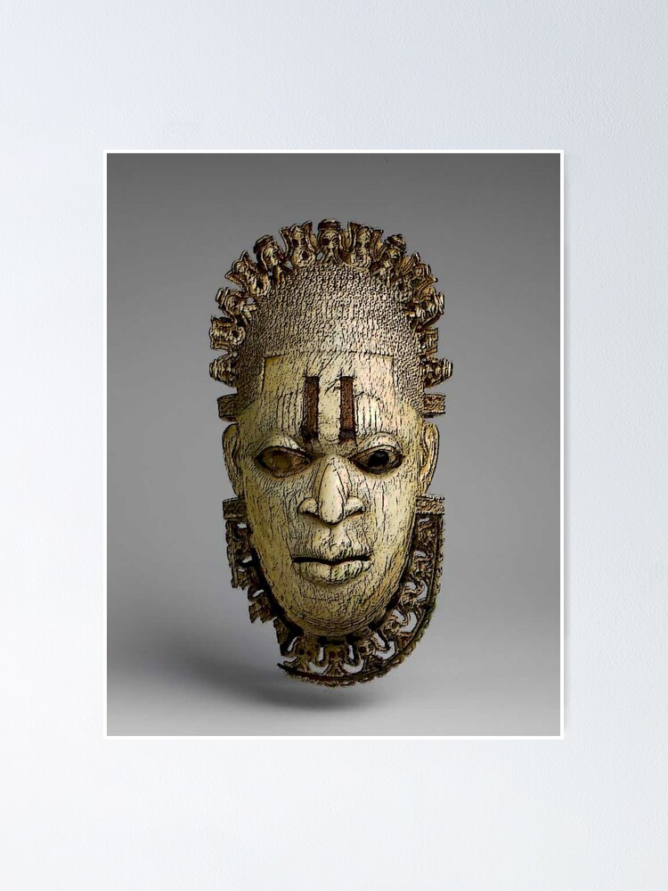 "Nigerian Traditional Benin Mask" Poster for Sale by ChiAnyi | Redbubble