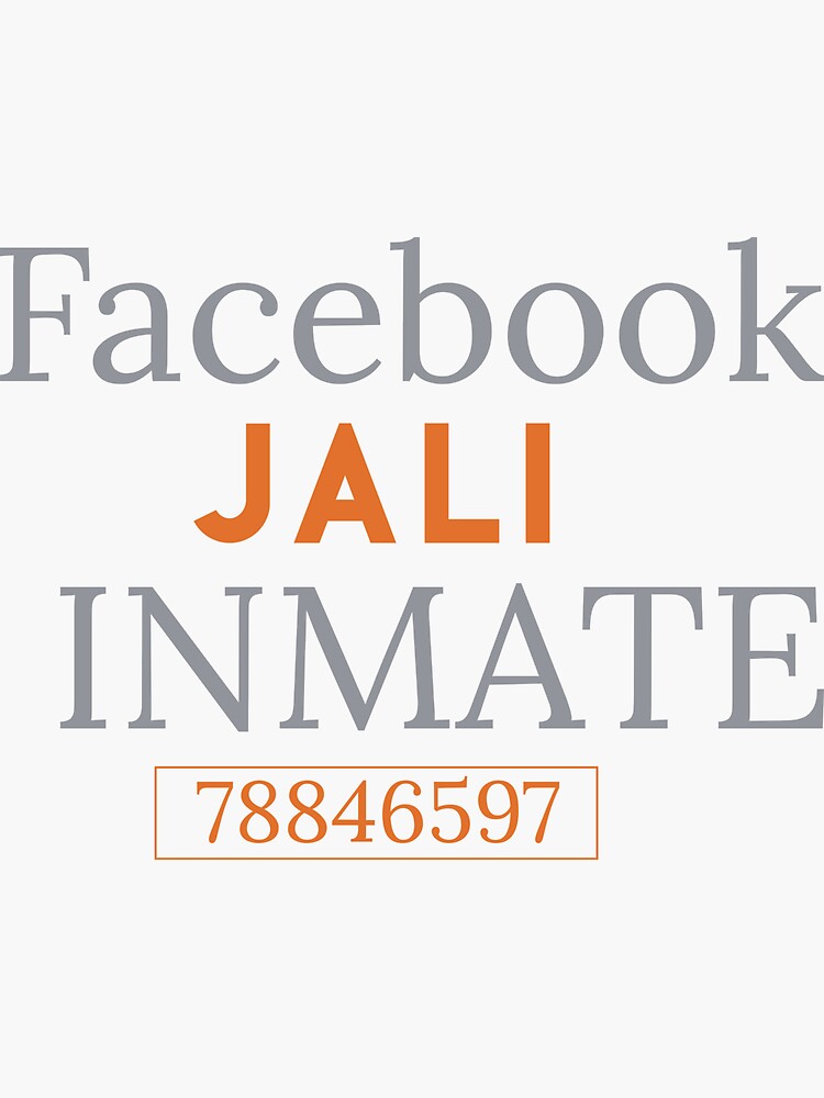 "facebook jail Inmate funny Sticker" Sticker for Sale by ezharoussama ...