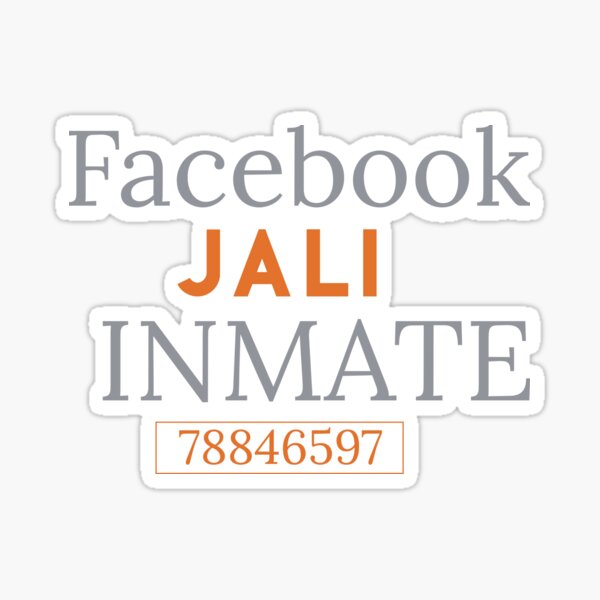 "facebook jail Inmate funny Sticker" Sticker for Sale by ezharoussama ...