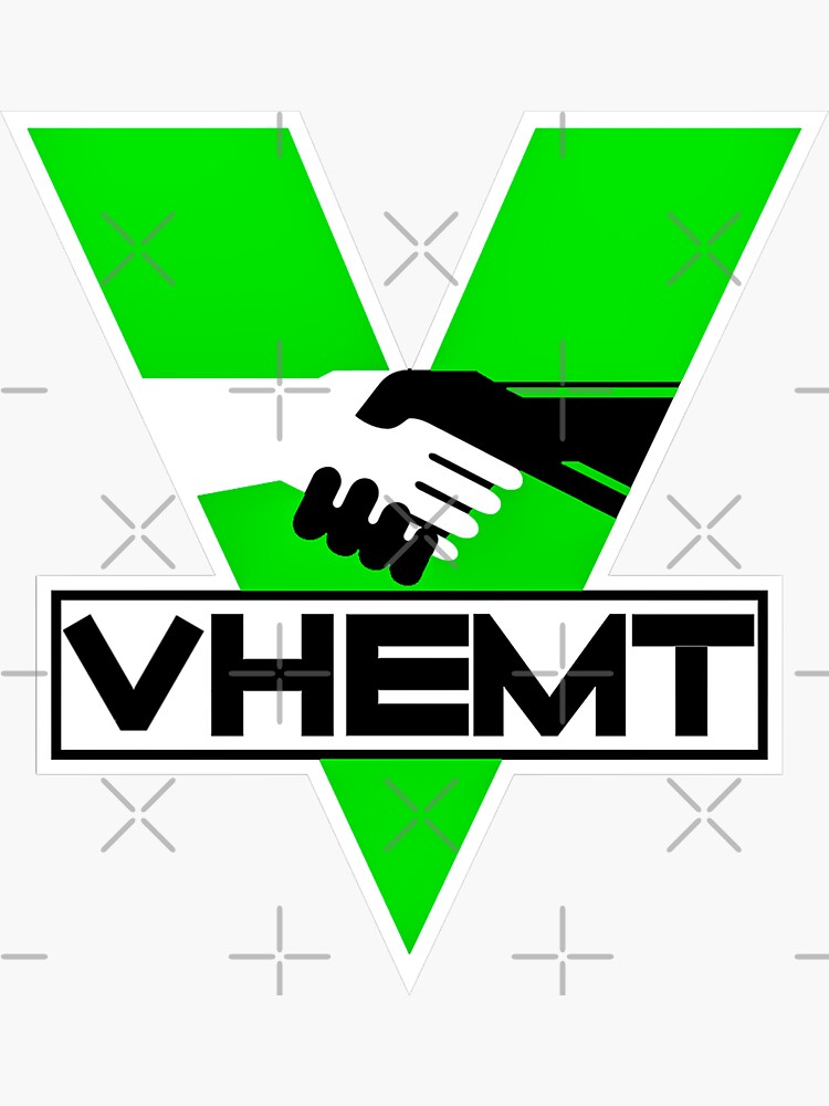 "VHEMT" Sticker for Sale by home-of-print | Redbubble