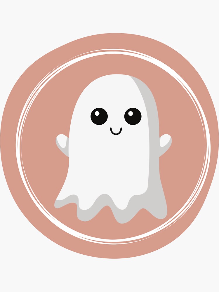 "Cute Pink Ghost" Sticker for Sale by Musicallymade | Redbubble
