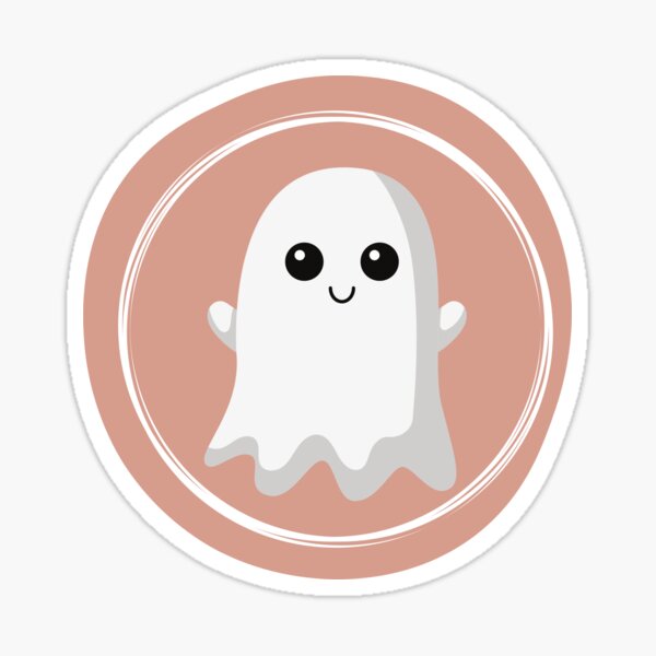 "Cute Pink Ghost" Sticker for Sale by Musicallymade | Redbubble