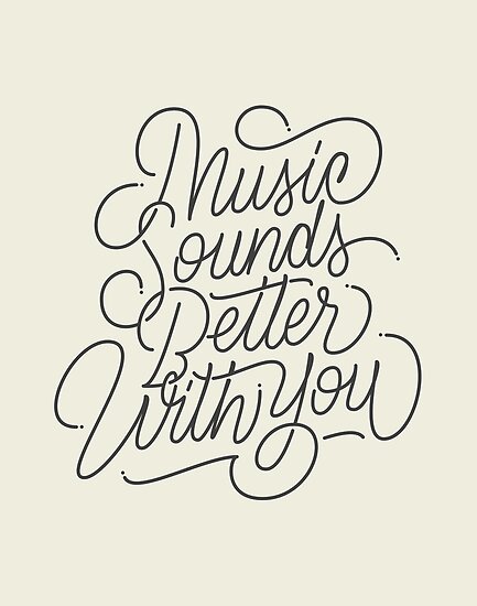 "MUSIC - Hand Lettering" Posters by Made by Mighty | Redbubble