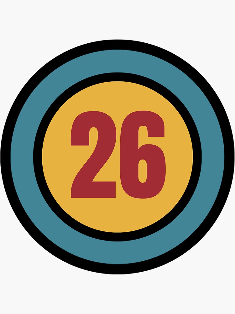 Pegatina «El número 26 - veintiséis - vigésimo sexto - 26» de ...