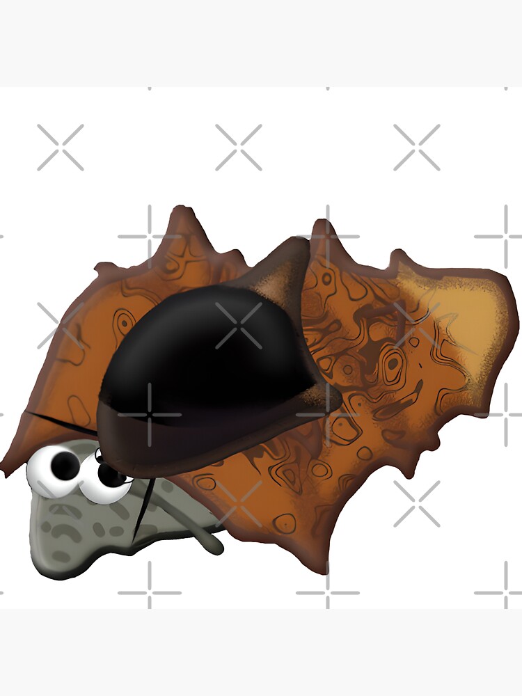 "A pagoda snail with a bat-snail "hut"" Sticker for Sale by BrachiaST ...