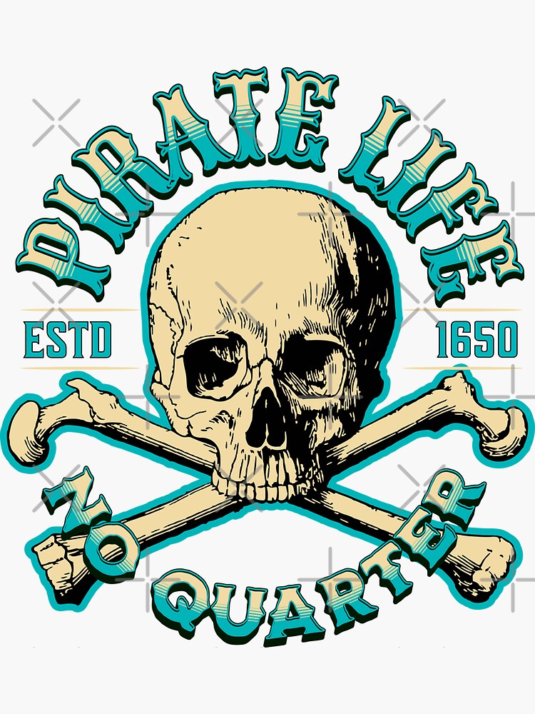 "Pirate life crossbones" Sticker for Sale by Mick-J-art | Redbubble