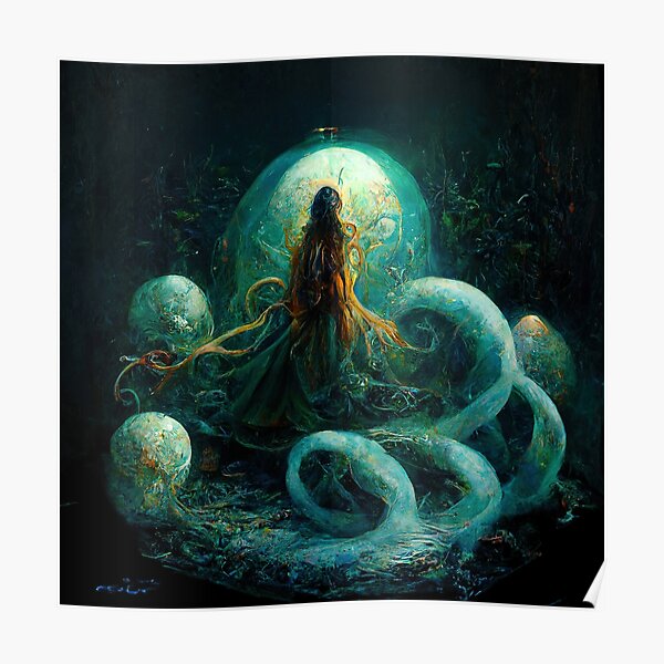 "Underwater Octopus Goddess" Poster for Sale by EarthandEase | Redbubble