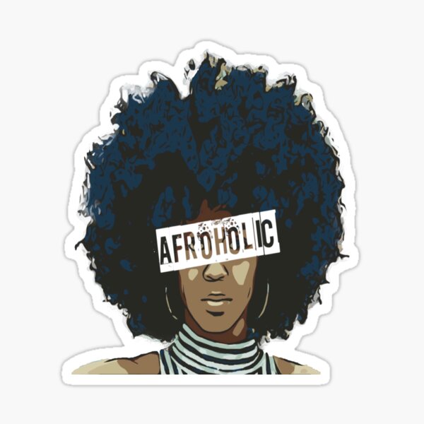 "Afroholic" Sticker for Sale by GraffitiBox | Redbubble
