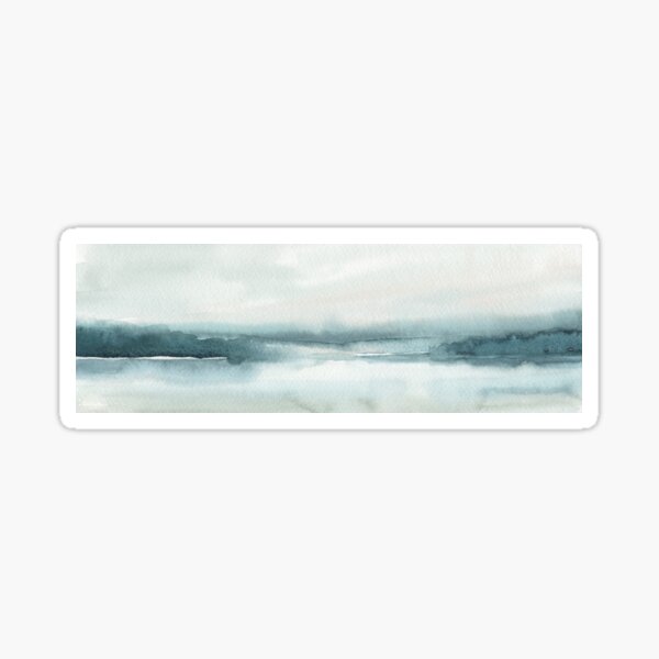 "Ethereal Abstract Landscape Watercolor Art Work" Sticker for Sale by ...