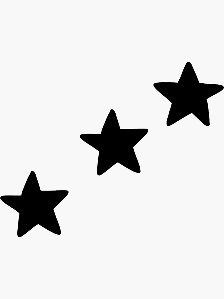 "Black star" Sticker for Sale by PrettyTrendy | Redbubble