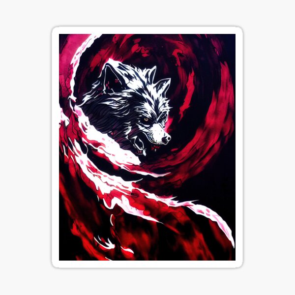 "Dark fantasy werewolf" Sticker for Sale by Shadow-Spectrum | Redbubble